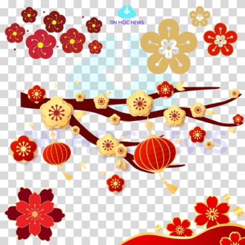 Tải Hình Hoa Mai Vector File PNG Thiết Kế CDR, AI, PSD