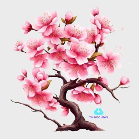 Tải Miễn Phí Hoa Đào Tết Đẹp File Vector PNG, PSD,...