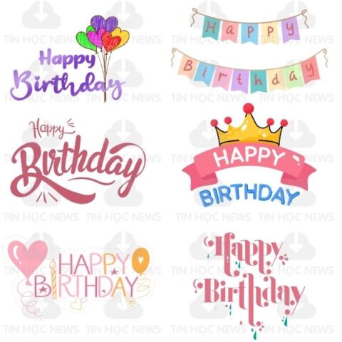 Download 20+ Mẫu Chữ Happy Birthday Vector Đẹp Free AI, EPS, JPEG, PNG ...