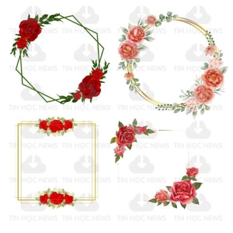 Download 25+ Mẫu Khung Hoa Hồng Vector Đẹp File JPEG, EPS, PNG, SVG, AI