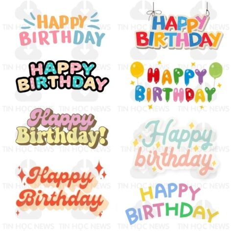 Download 20+ Mẫu Chữ Happy Birthday Vector Đẹp Free AI, EPS, JPEG, PNG ...