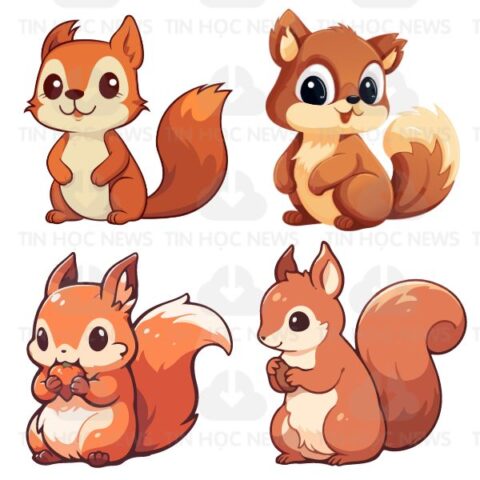 Tải Miễn Phí 15+ Hình Ảnh Con Sóc Vector Đẹp, Dễ Thương