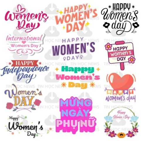Tải 30+ Mẫu Chữ Happy Women's Day 20/10 Vector Đẹp Miễn Phí