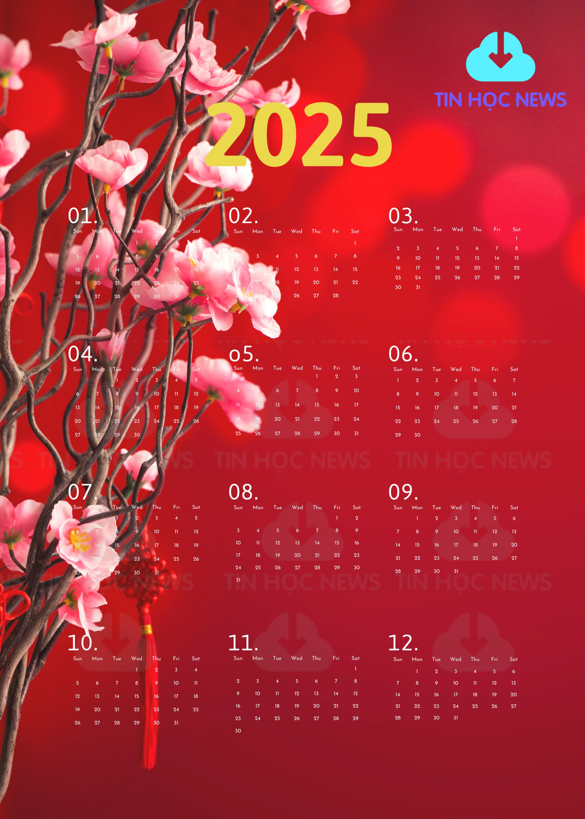 Download Vector Lịch Âm Dương 2025 File PNG, PSD, PDF
