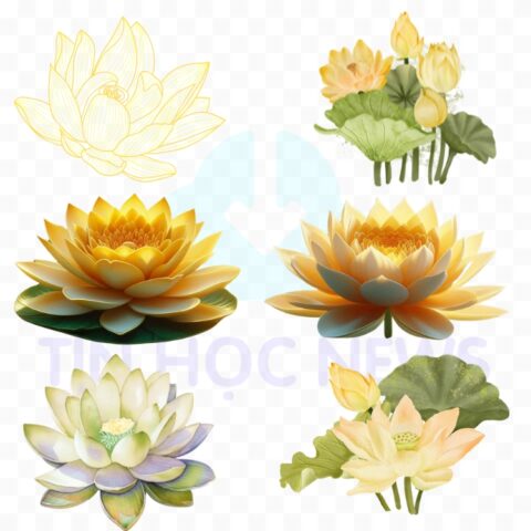 Tải Miễn Phí Hoa Sen Vector Đẹp File PNG, AI, SVG, EPS