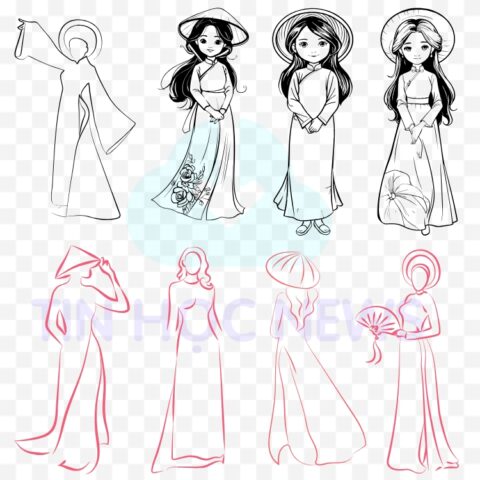 Tải 100+ Hình Ảnh Áo Dài Vector PNG Miễn Phí